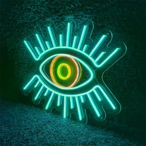 Evil Eye Custom Neon Sign Logo Wall Art Decor | Anime Neon Sign ...