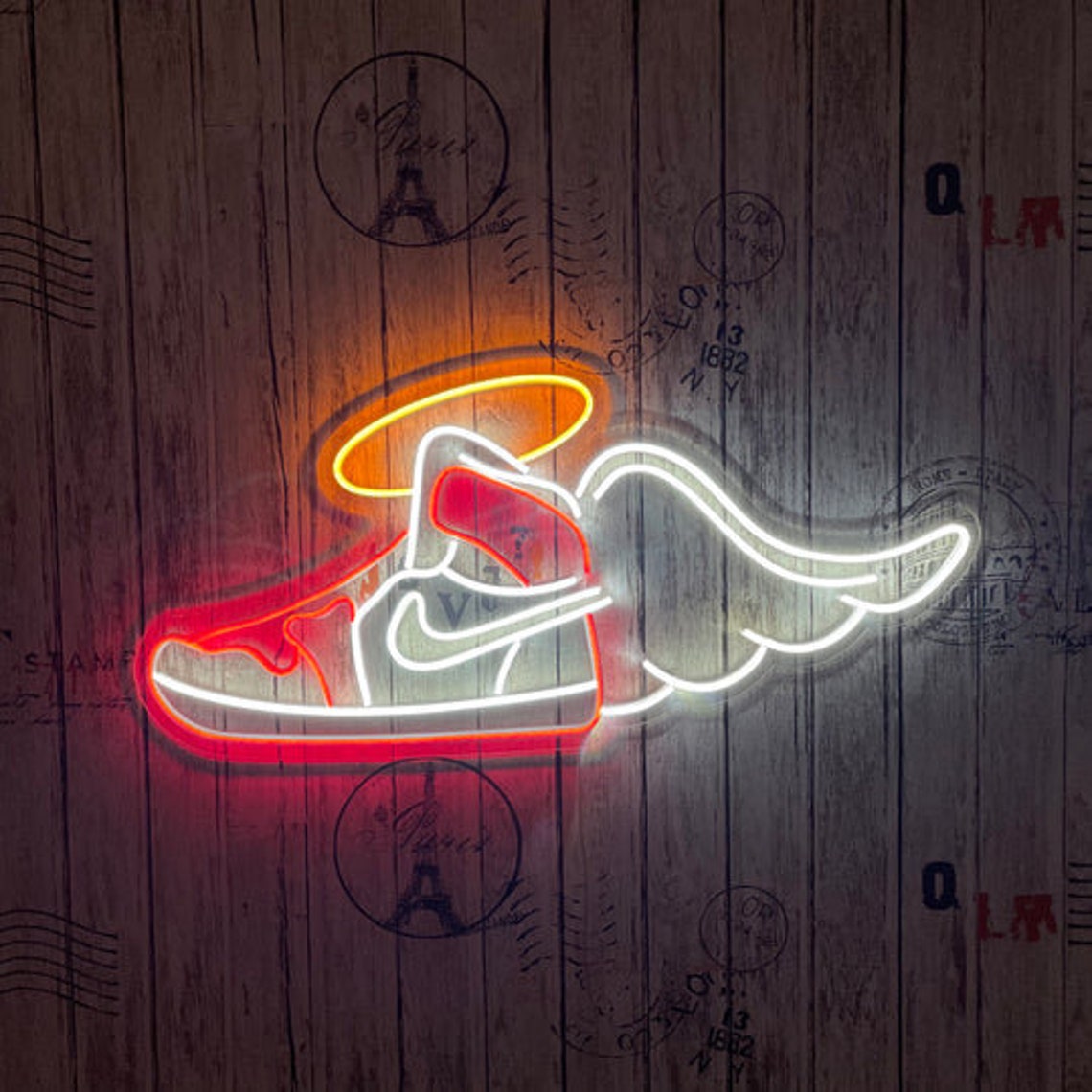 Flying Jordan Neon Signair Jordan Neon Sign Jordans Jumpman - Etsy