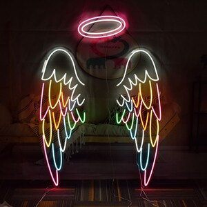 Custom Wings Neon Sign Angel Wings Neon Neon Bar Sign Salon Decor Neon ...