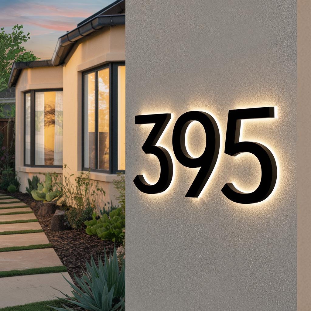 Custom House Number|3d House Numbers Sign | Address Sign | Metal Sign ...