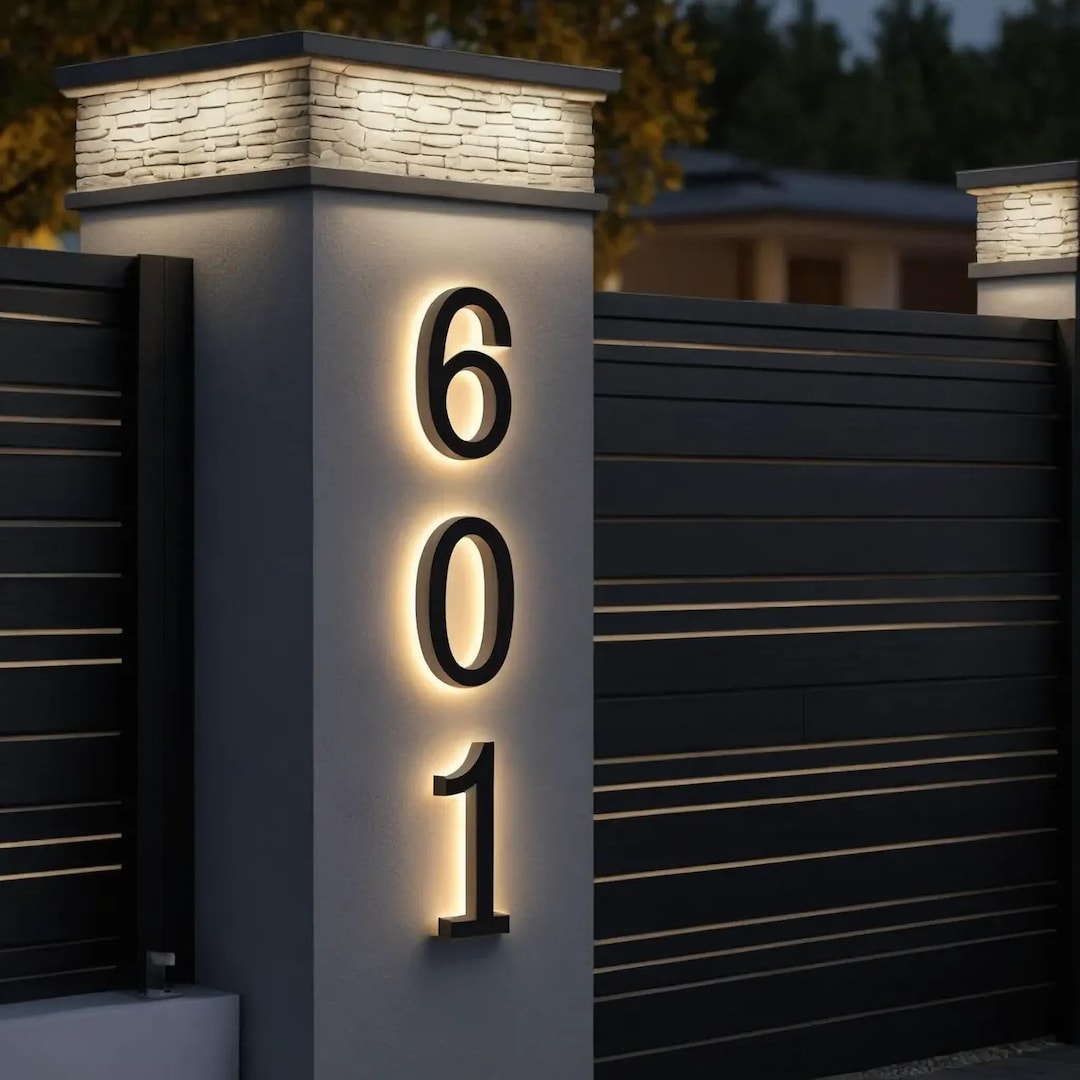 Led House Number|3d House Numbers Sign | Address Sign | Metal Sign ...