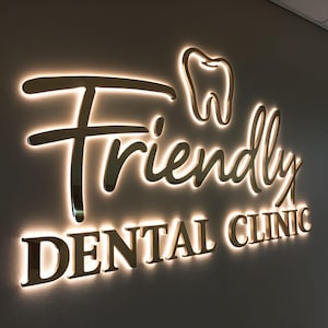 Backlit Metal Led Sign | Backlit Stainless Steel 3d Letter Sign ...