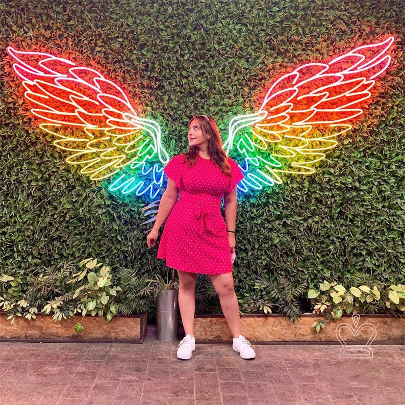 Custom Wings Neon Sign Angel Wings Neon Neon Bar Sign - Etsy