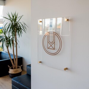 Business Mirror Logo Sign - Acrylic Custom Logo Decoration - Office ...