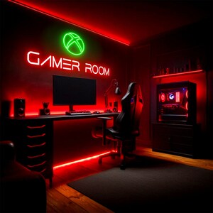 Gamer Neon Sign Custom, Game Room Decor, Personalized Gamer Tag Sign ...