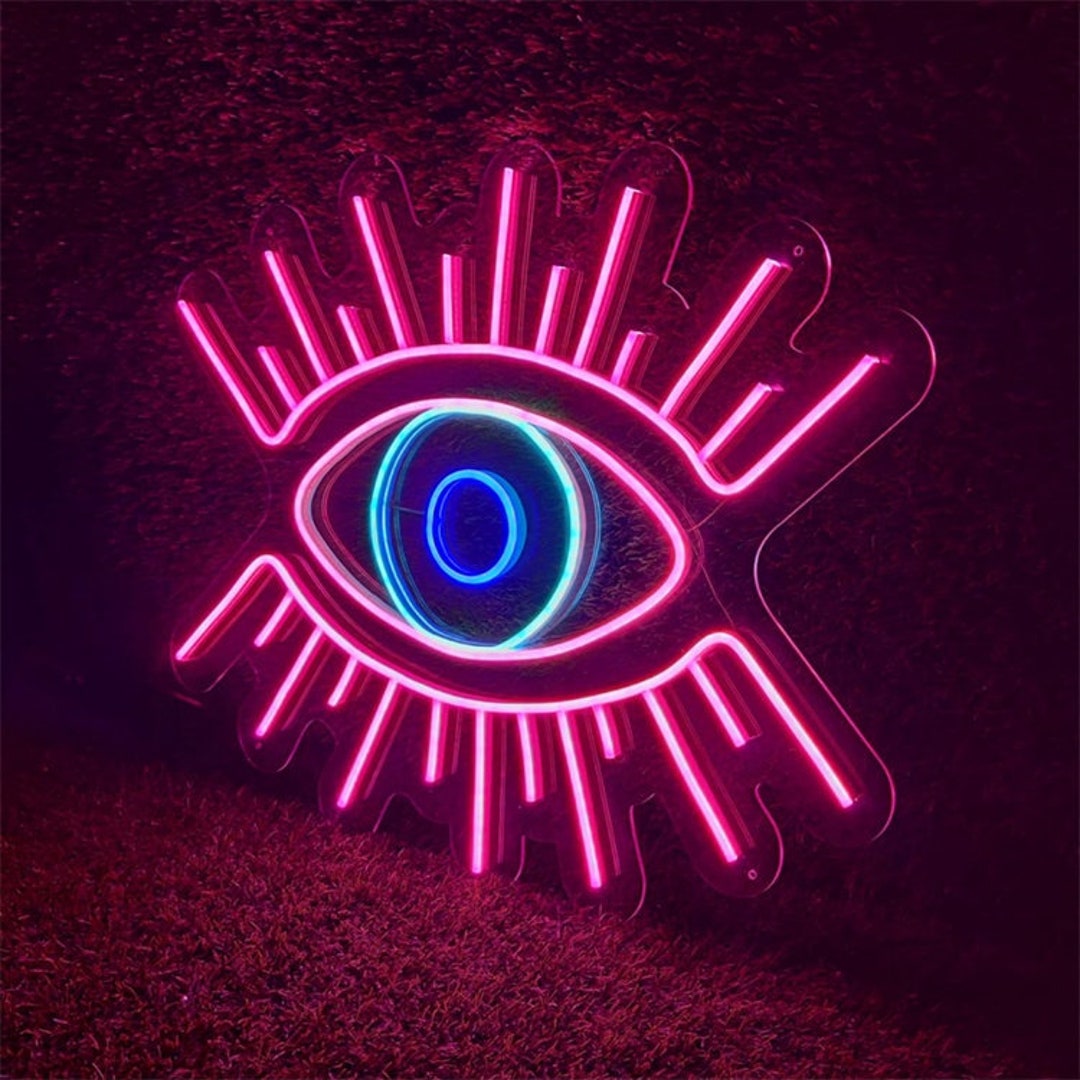 Evil Eye Custom Neon Sign Logo Wall Art Decor | Anime Neon Sign ...
