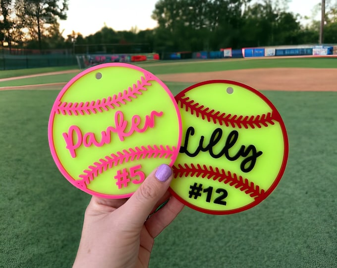 Softball Mom Ribbon Keychain | Sports Mom Ribbon Keychain | Softball ...