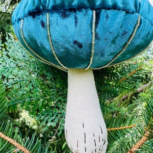 Turquoise and Silver Mushroom Tree Topper - Etsy