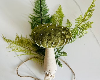 Red and Iridescent Mushroom Tree Topper - Etsy