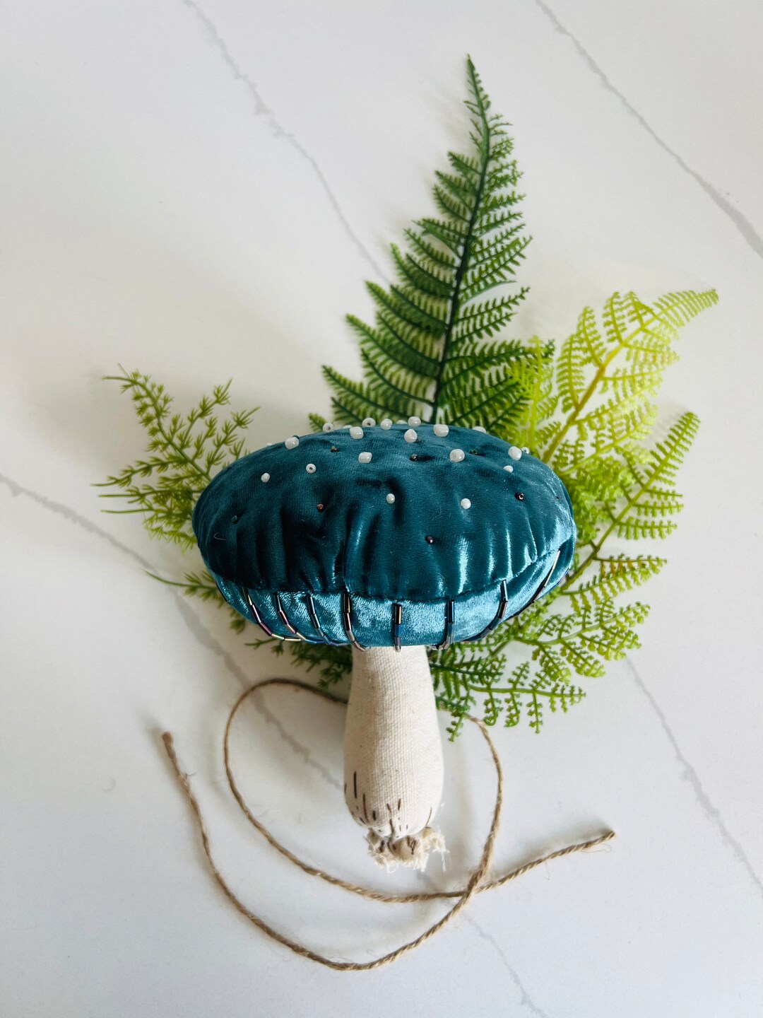 Turquoise and Dark Iridescent Mushroom Tree Topper - Etsy