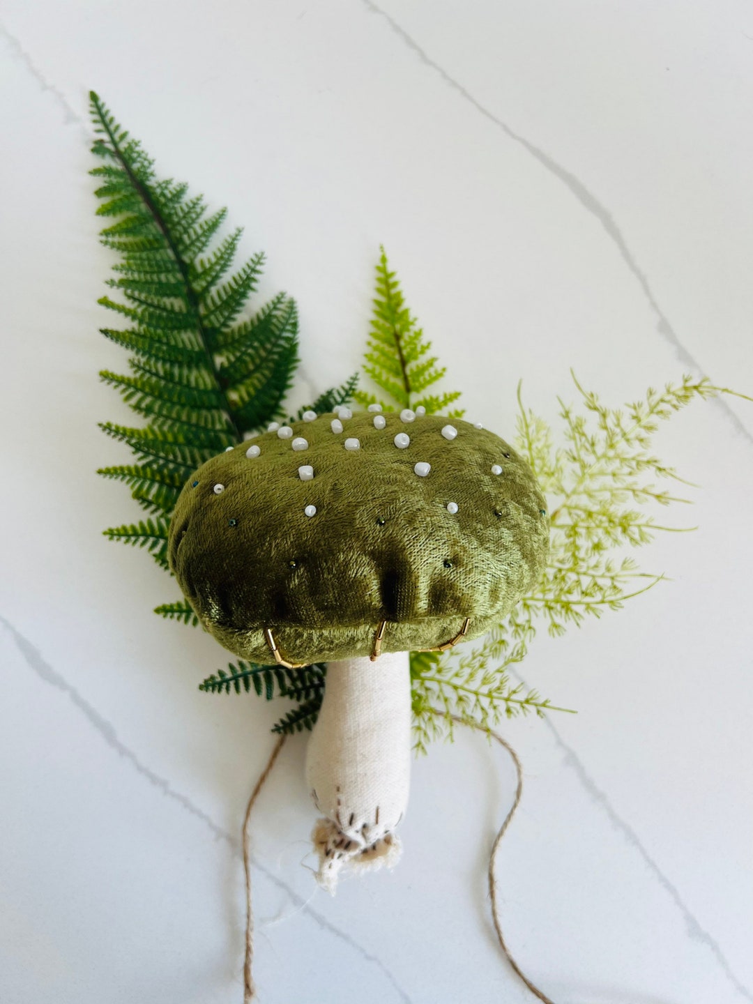 Green and Gold Mushroom Tree Topper - Etsy