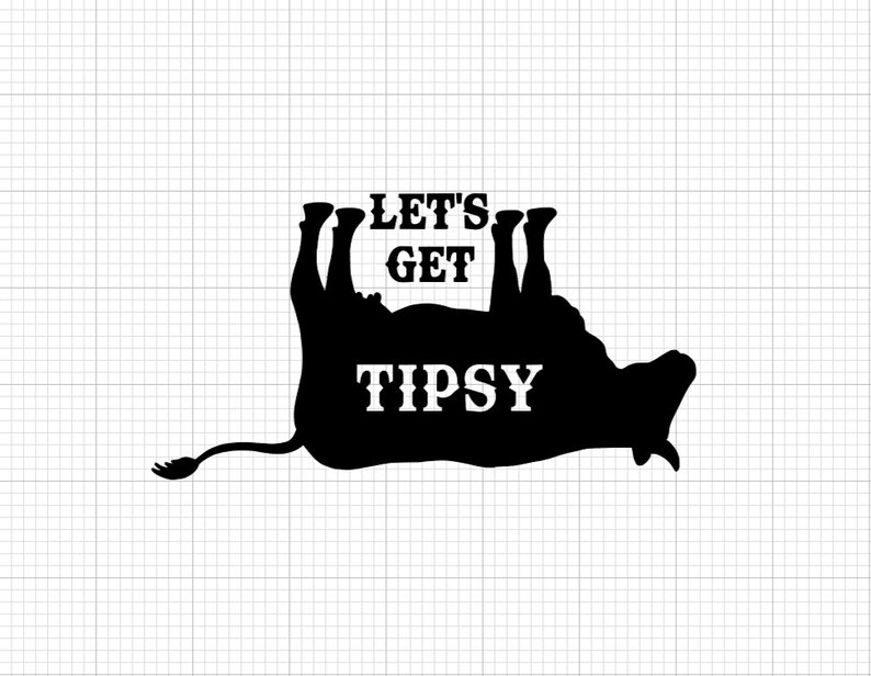 Let's Get Tipsy Cow Digital Design, SVG, PNG, JPEG, Country Home Decor ...