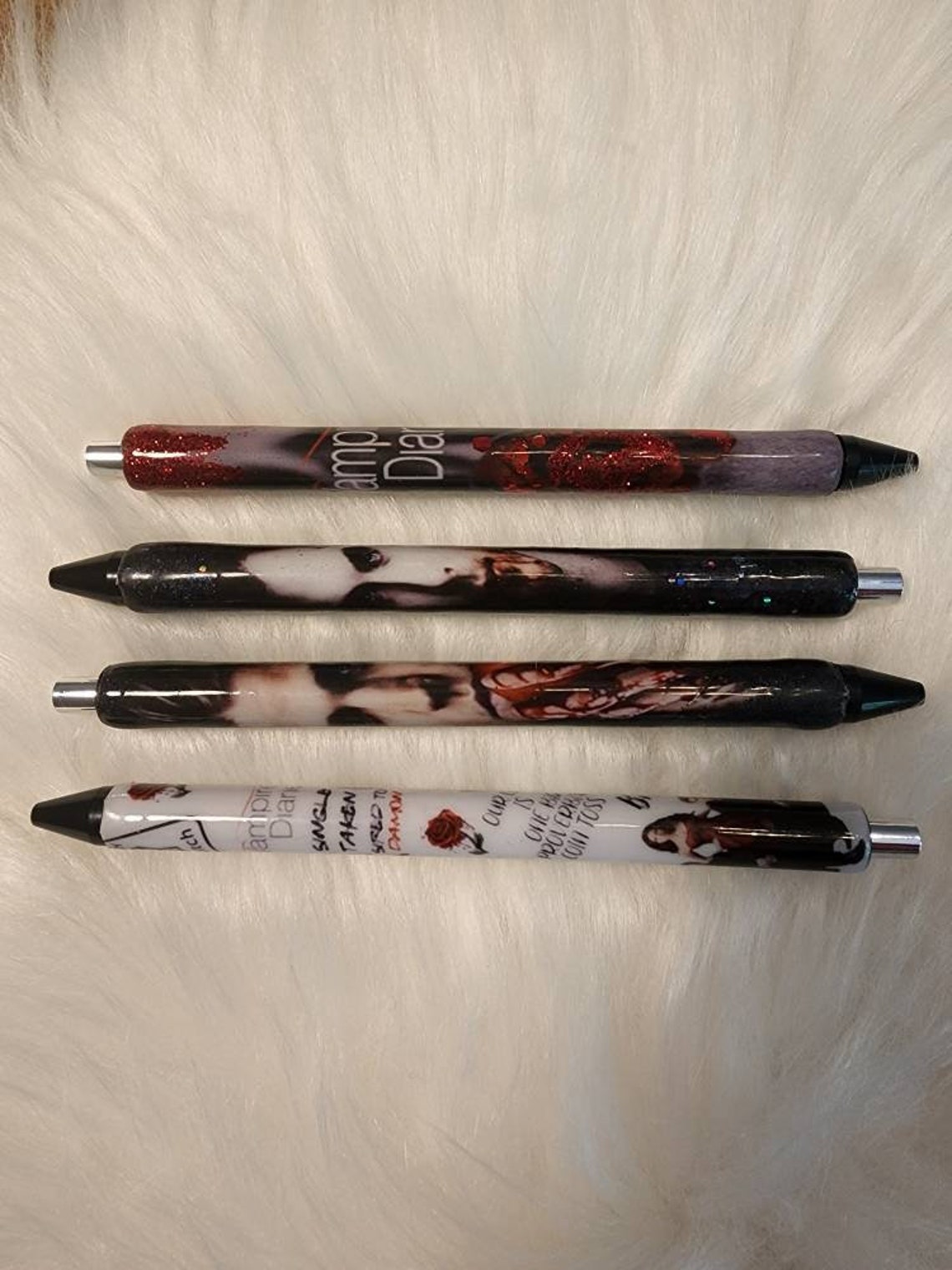 The Vampire Diaries Ink Pens Glitter Gel Pens the Vampire - Etsy