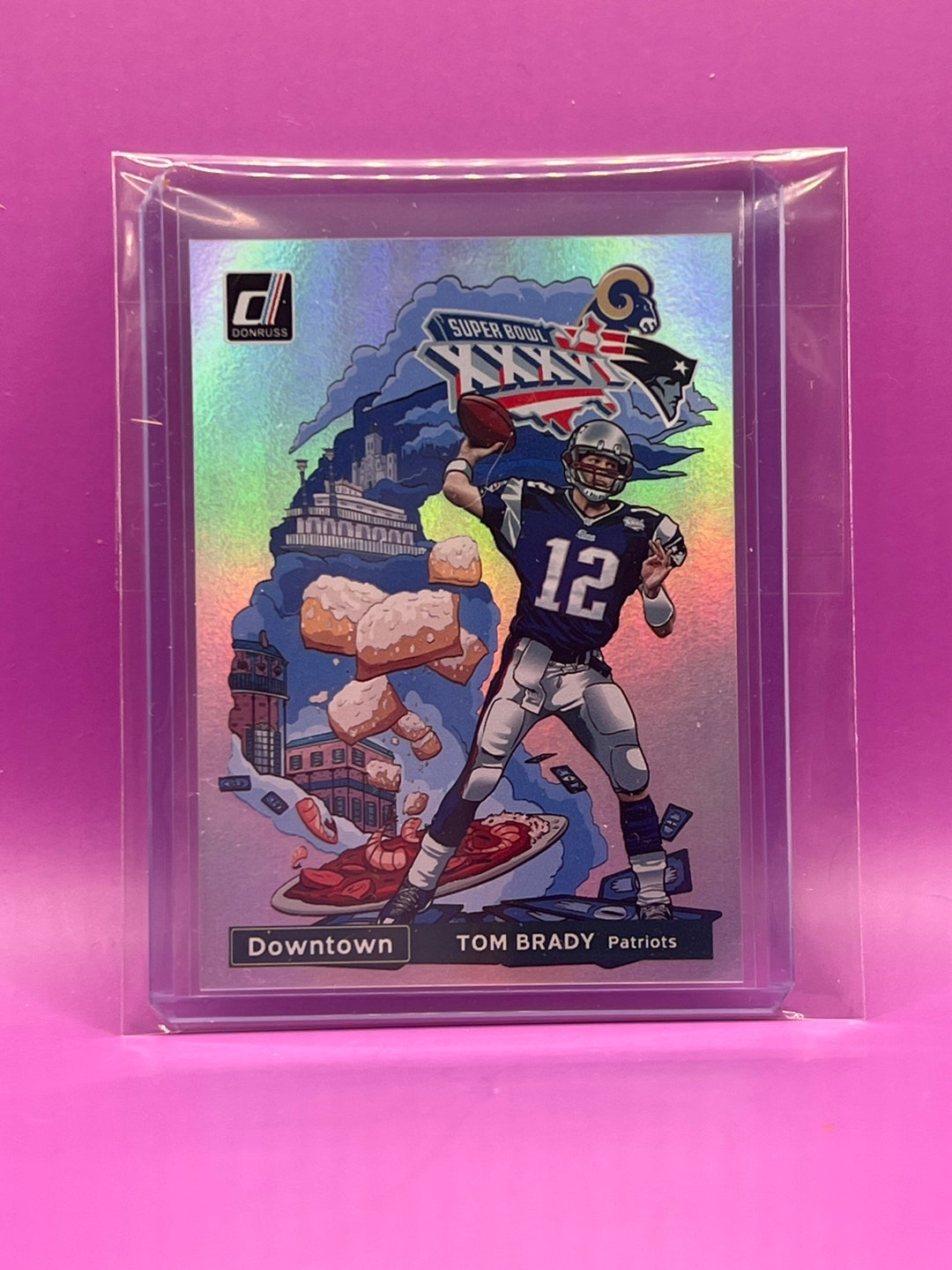 Tom Brady Super Bowl XXXVI Donruss Downtown Card - Etsy
