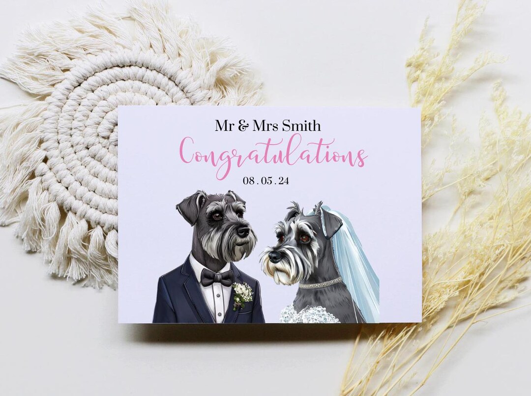 Personalised Congratulations Card for Dog Lovers, Funny Wedding Cards ...