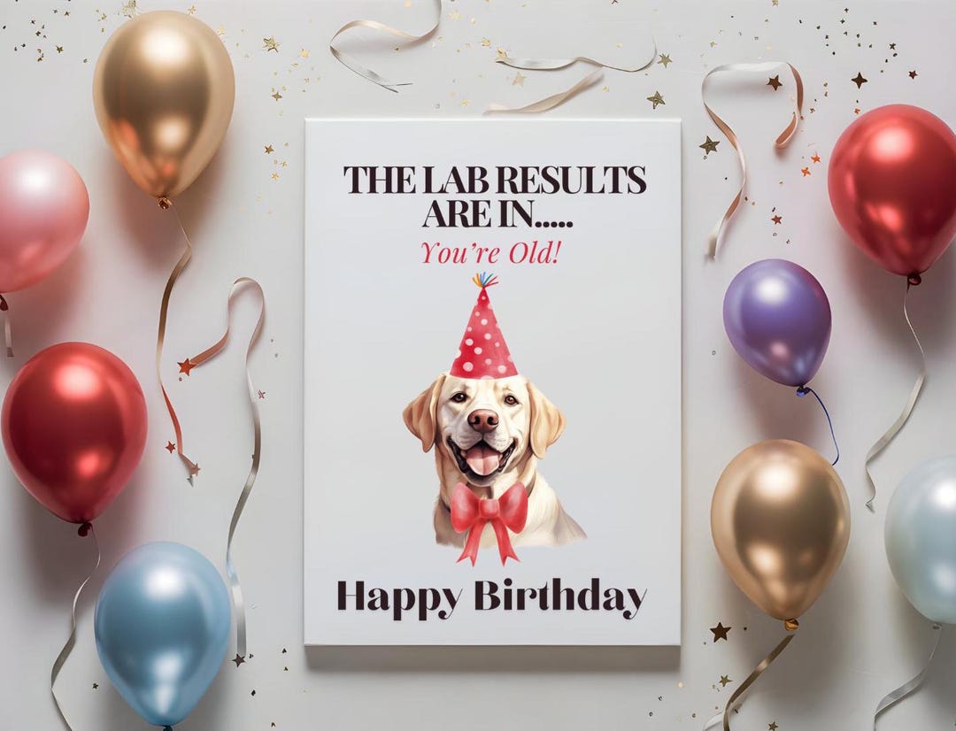 Labrador Birthday Card, Dog Birthday Card, Pet Birthday Card, Funny Dog ...