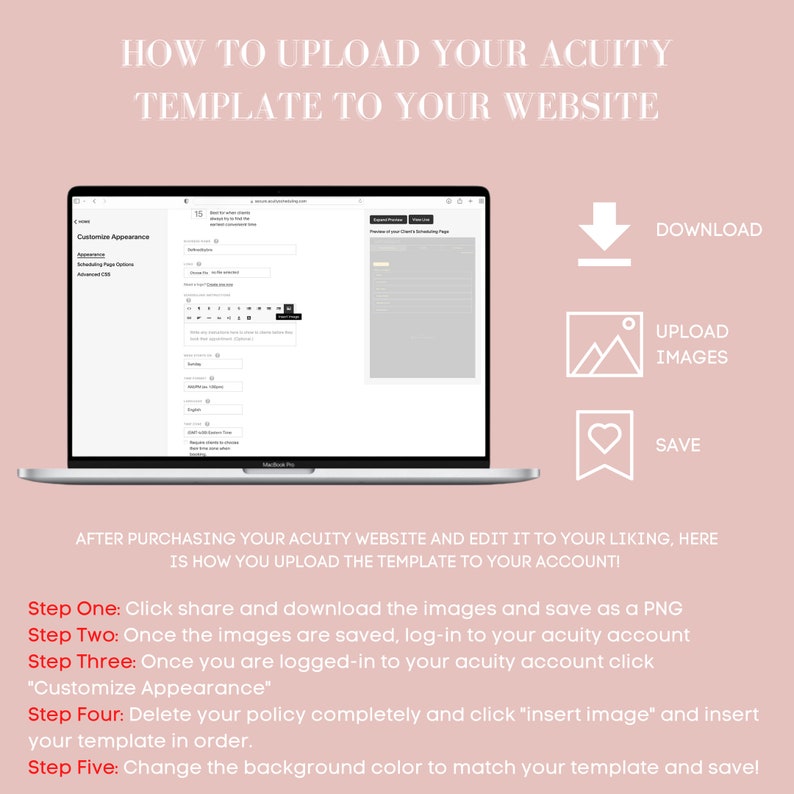 Custom Acuity Design, Acuity Site Revamp, Booking Website - Etsy