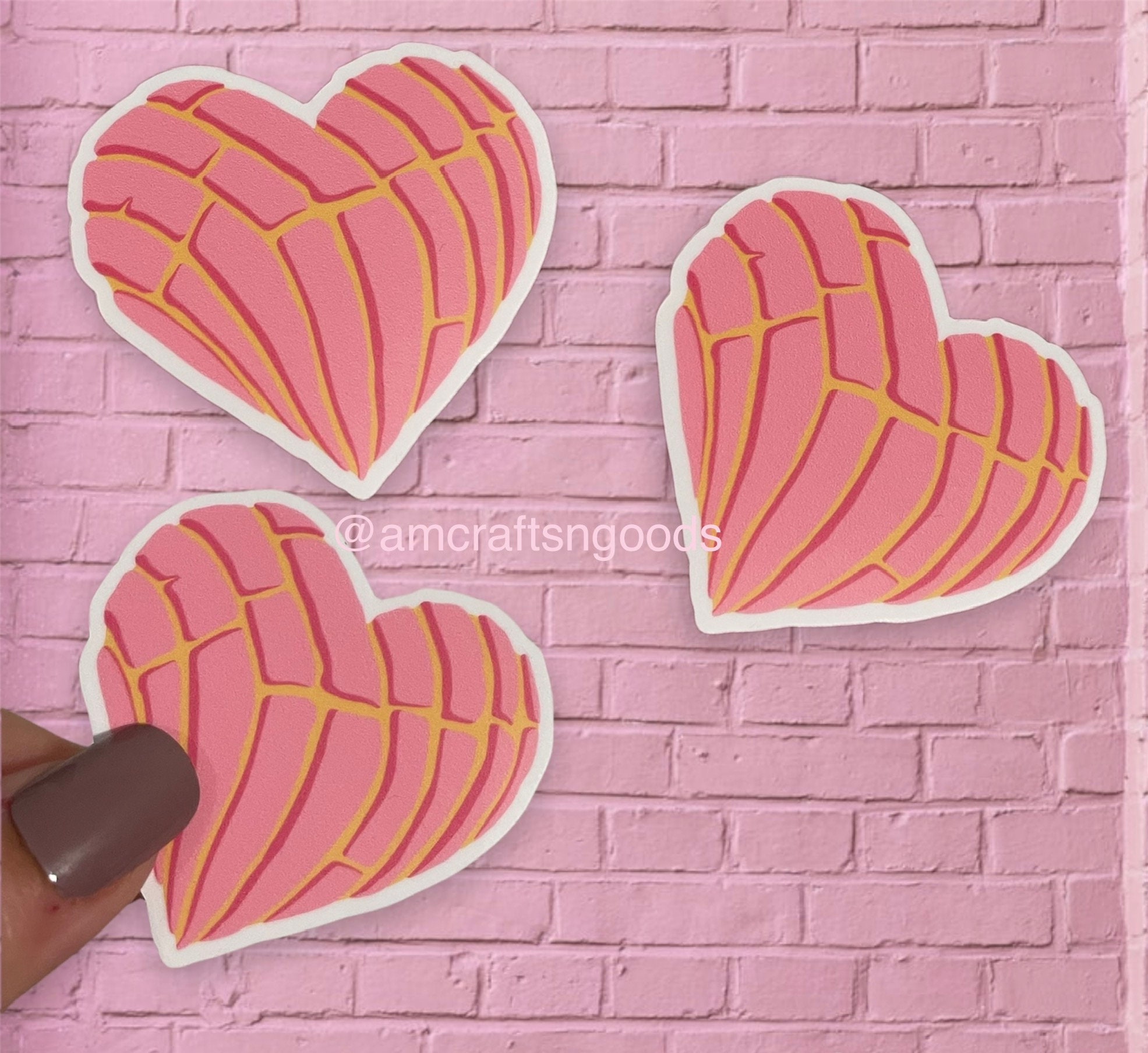 Concha Heart Sticker || Pan Dulce Sticker || Pink Water Bottle Sticker ...