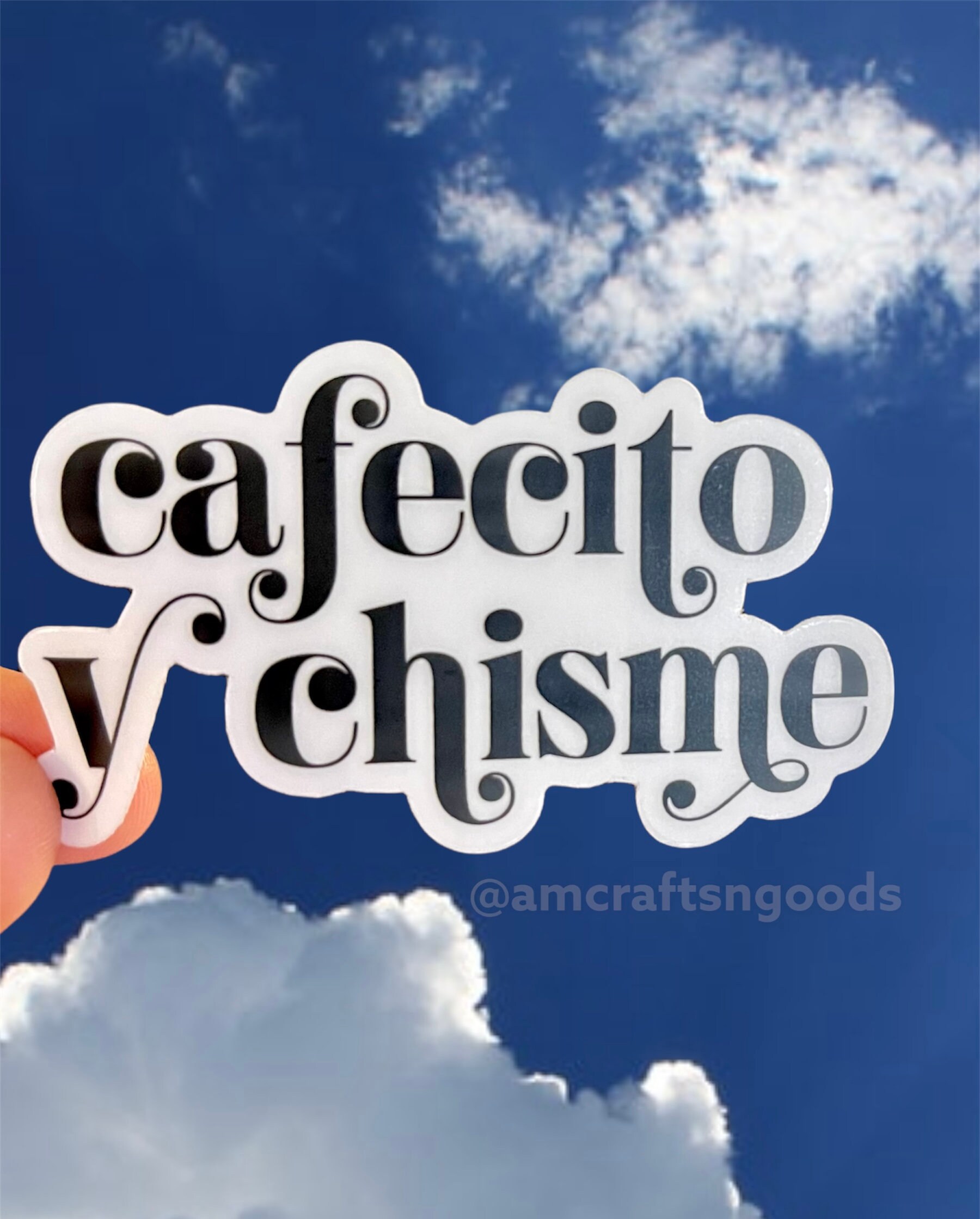 Cafecito Y Chisme Clear Sticker || Water Bottle Stickers || Laptop ...