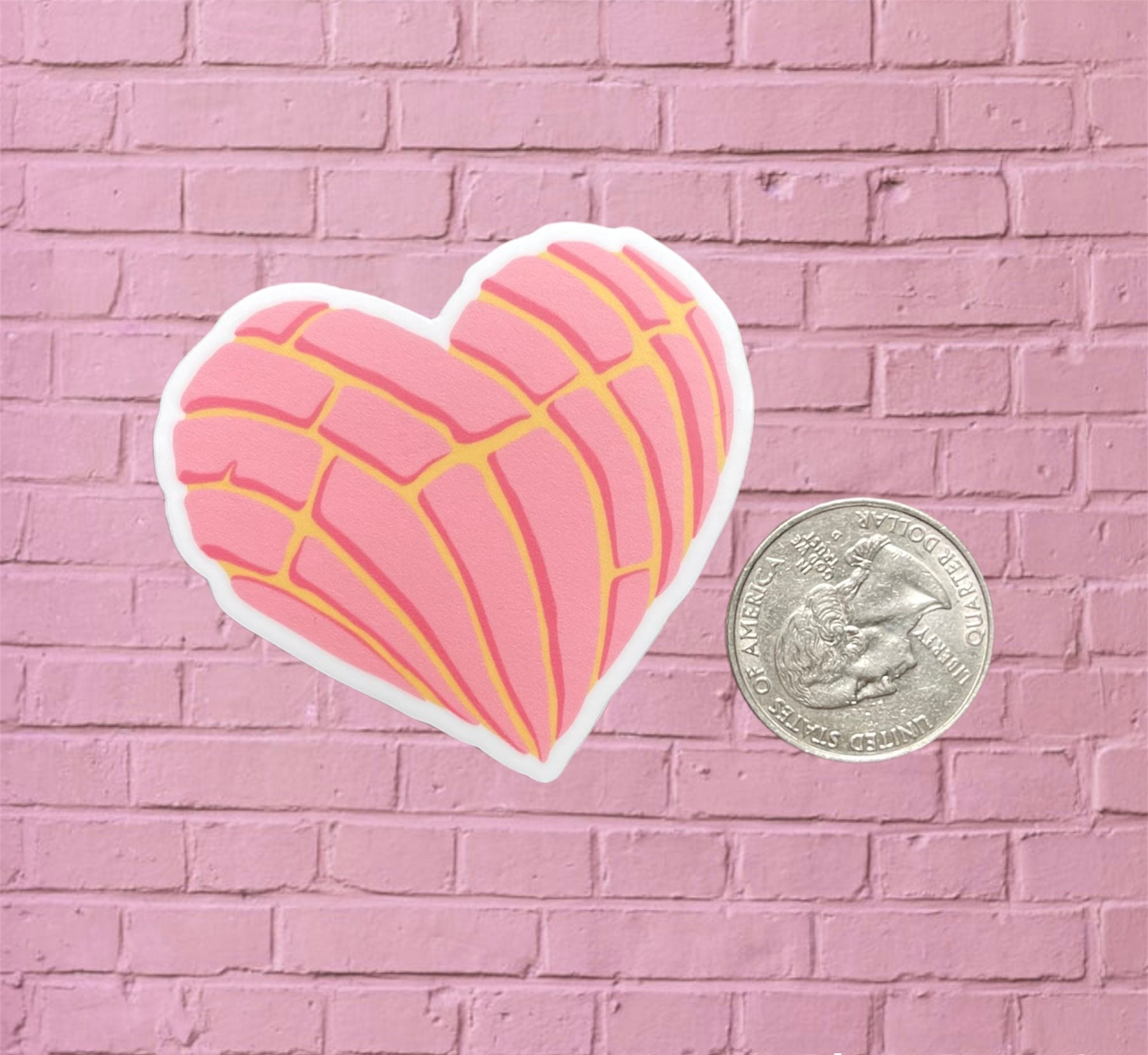 Concha Heart Sticker Pan Dulce Sticker Pink - Etsy