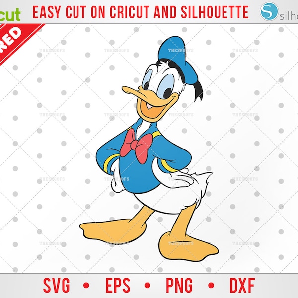 Donald Duck Svg - Etsy