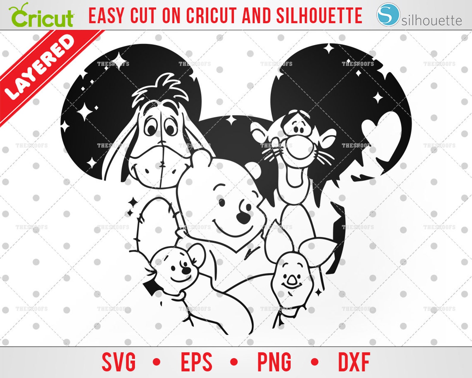 Layered SVG Vector Cut Files for Cricut and Silhouette - Etsy