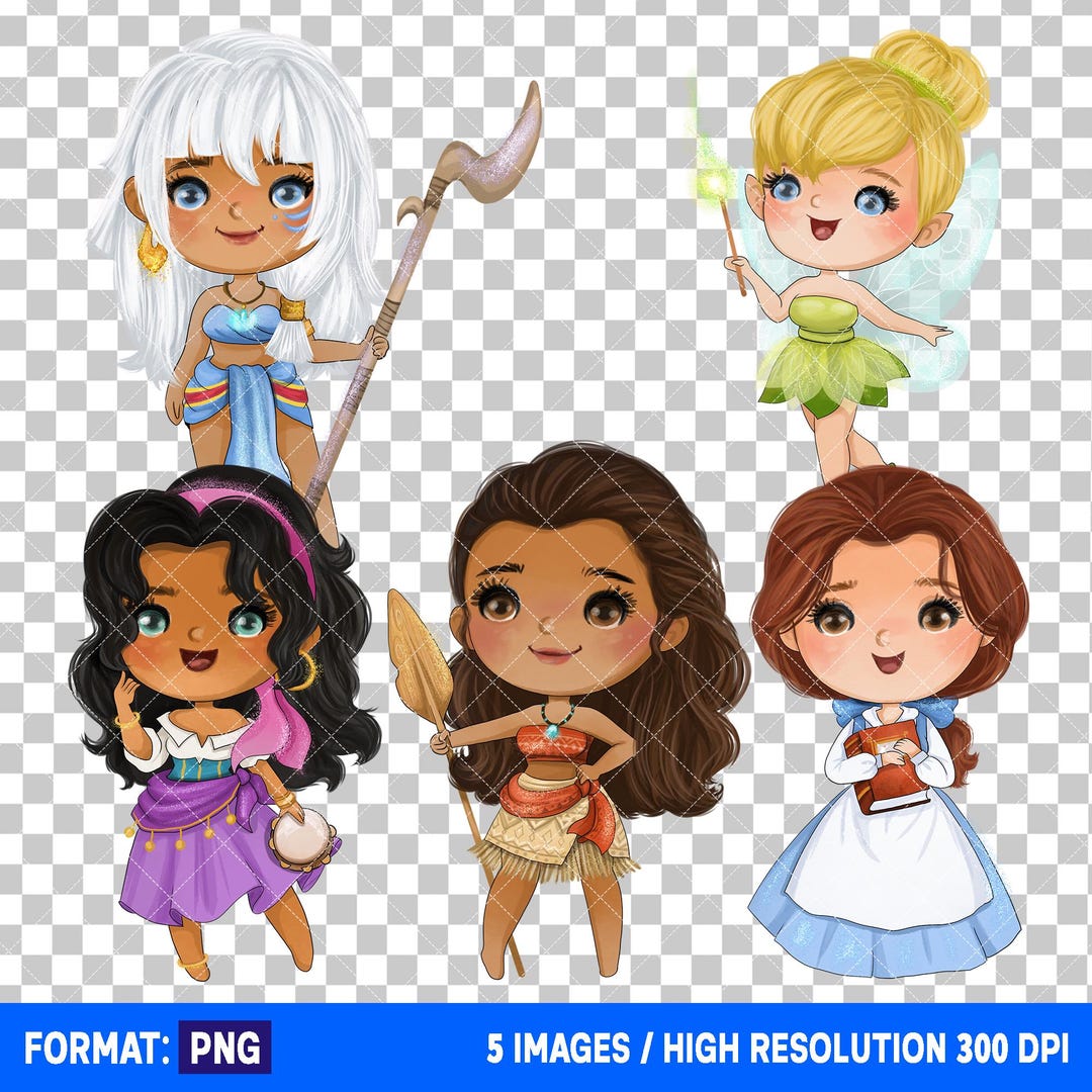 Princess Clipart PNG Bundle, Instant Download, Png Bundle for Cricut ...