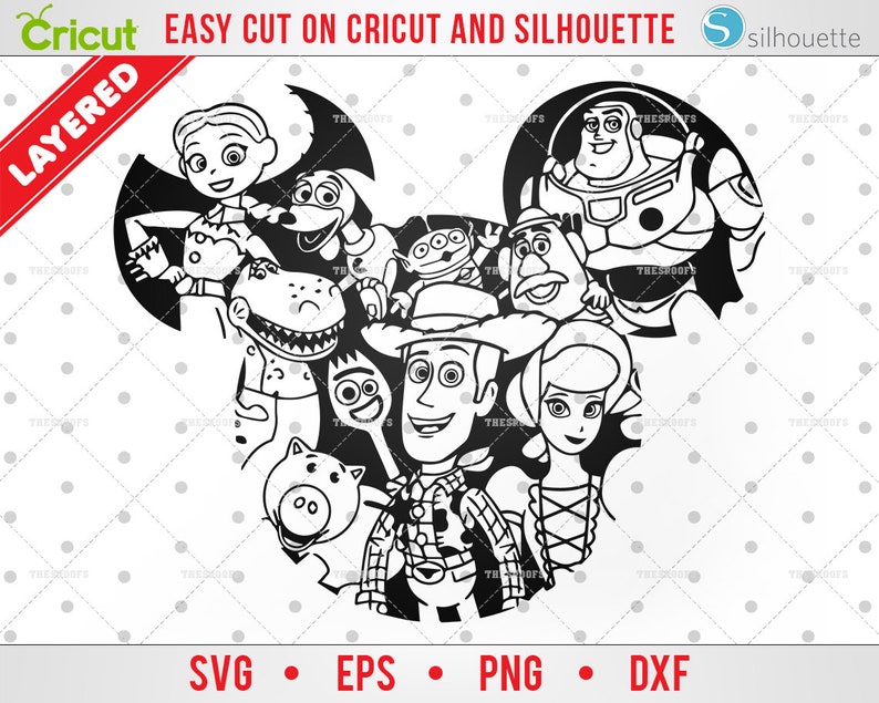 Layered SVG Vector Cut Files for Cricut and Silhouette - Etsy