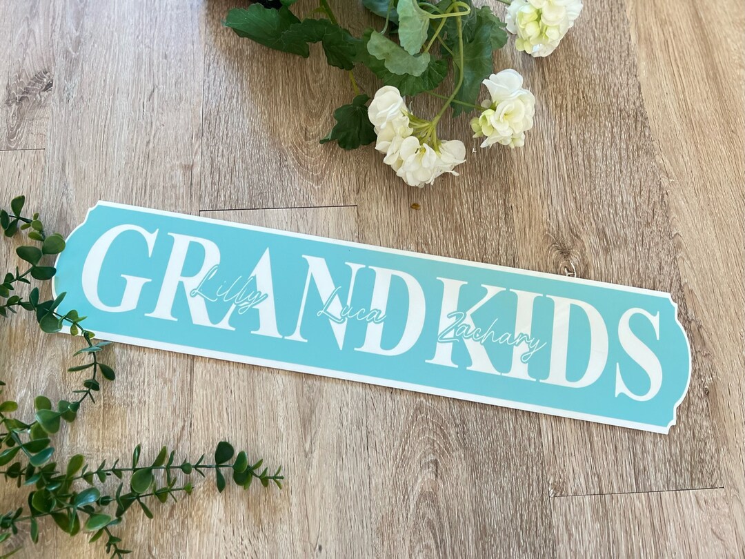 Personalised Grandkids Sign Grandchildren Names Home Decor Mothers Day ...