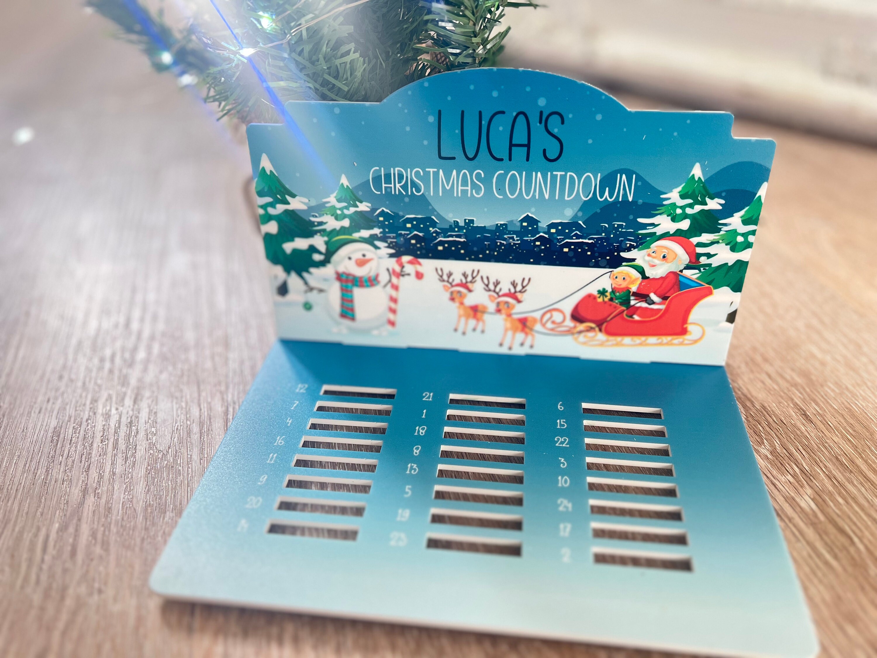 Personalised Advent Calendar Christmas Countdown Chocolate - Etsy