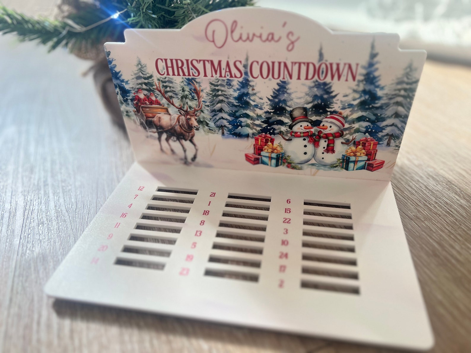 Personalised Advent Calendar Christmas Countdown Chocolate - Etsy