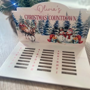 Personalised Advent Calendar Christmas Countdown Chocolate - Etsy
