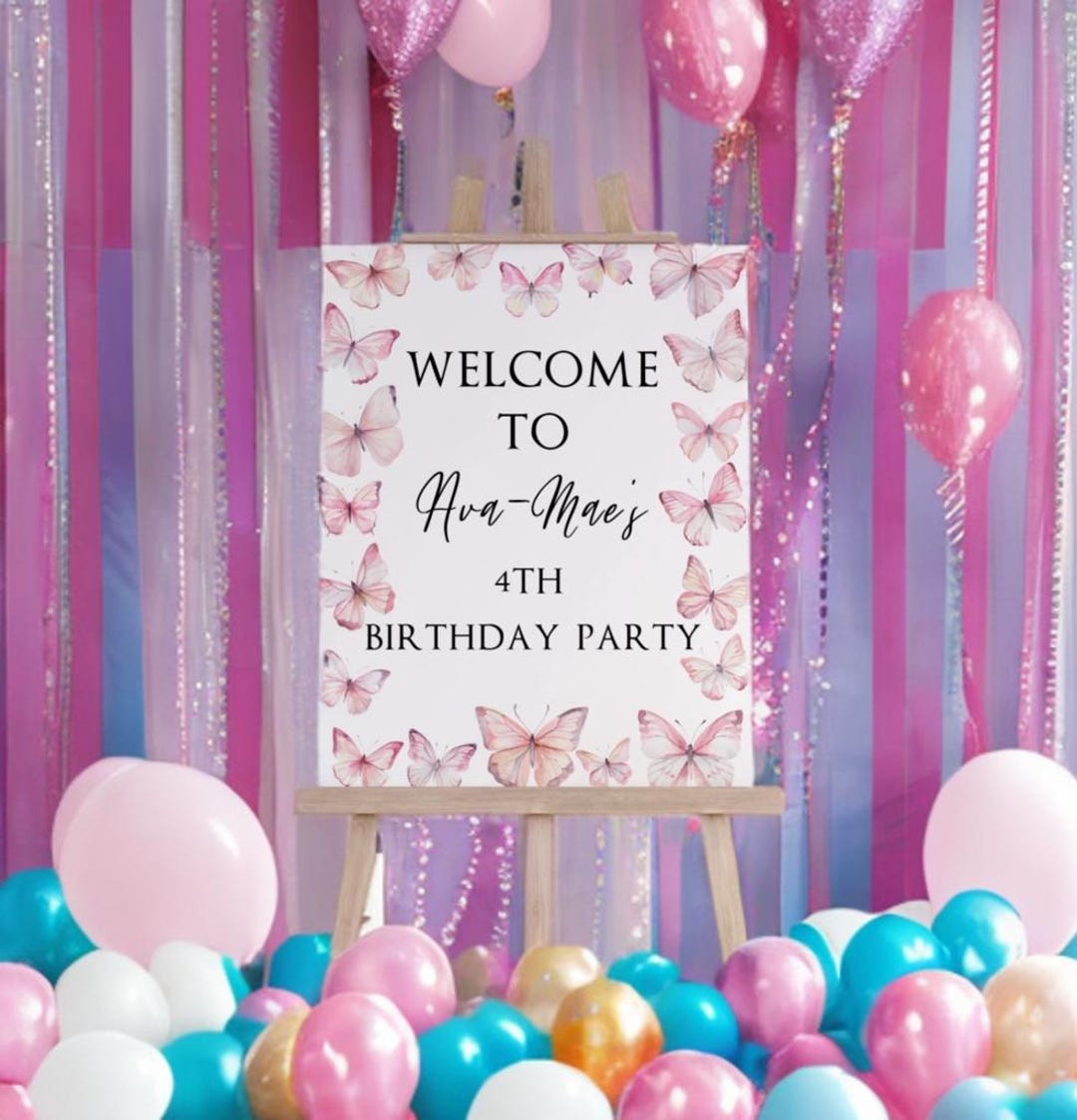 Personalised Custom Birthday Board Sign Easel Sign Birthday Bday Party ...