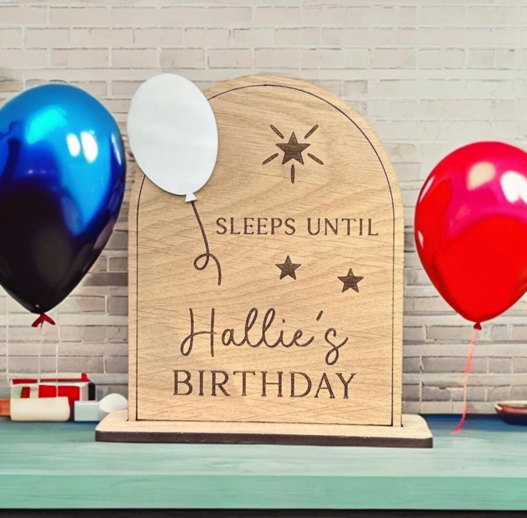 Personalised Birthday Countdown Board Birthday Countdown Gift Daughter ...