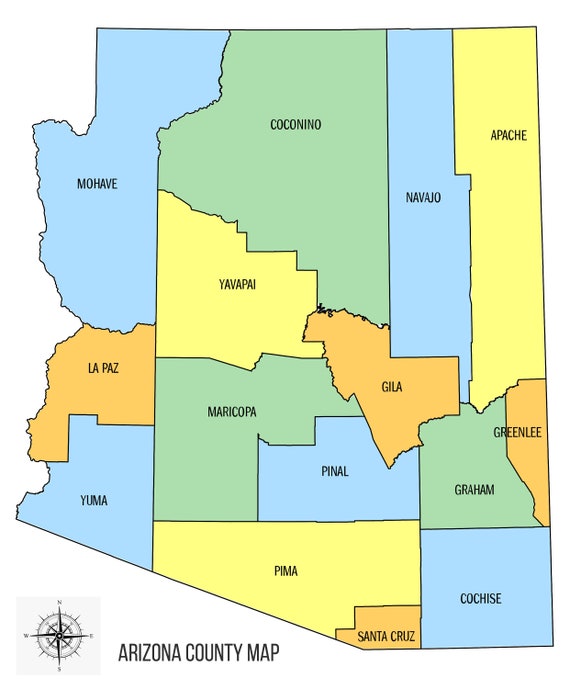 Mapa De Pueblos Y Ciudades De Arizona