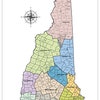 24x33in Poster Vermont County Map With Town and County Boundaries - Etsy