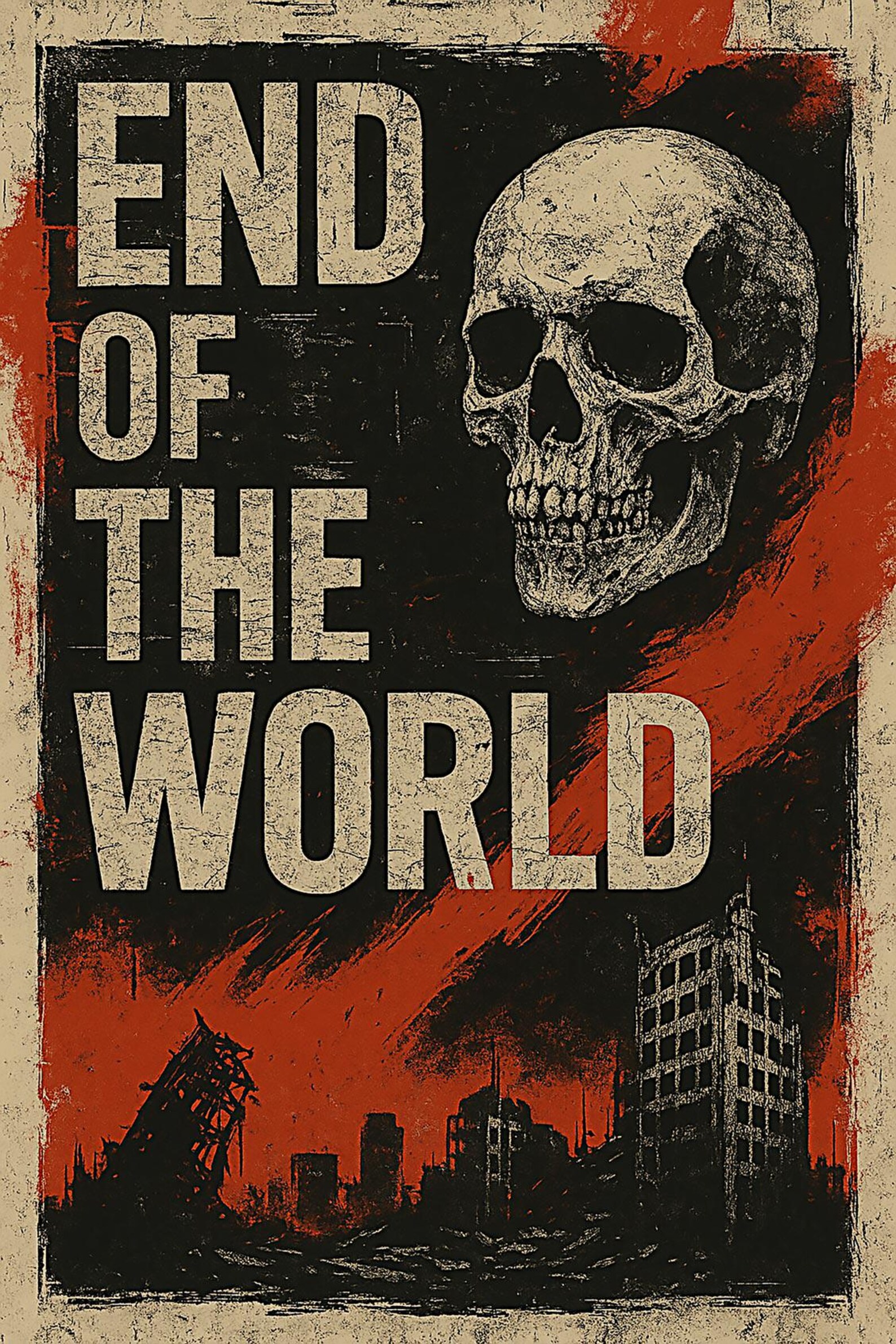 Wall Art Impressions: End of the World – Apocalyptic Skull and Ruins ...