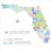 Wall Art Impressions™ 24"x24" Vibrant Florida County Map - Etsy