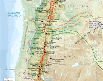 Map Of Cascade Mountain Range