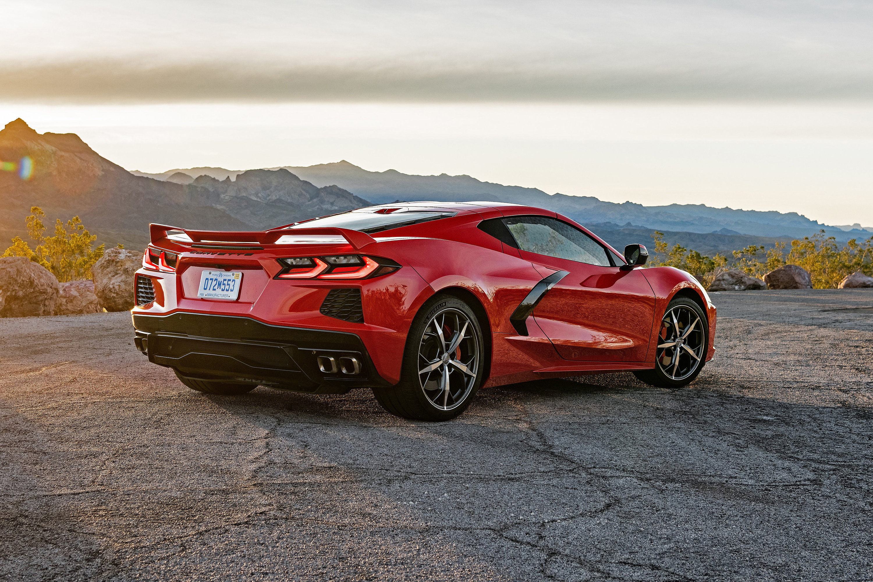 36x24in Poster 2020 Chevrolet Corvette Stingray Side Rear View Red - Etsy