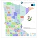 Wall Art Impressions™ 24"x36" Vibrant Minnesota County Map: A Colorful ...