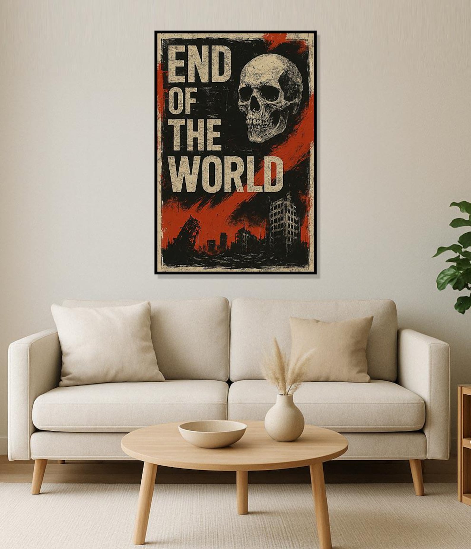 Wall Art Impressions: End of the World – Apocalyptic Skull and Ruins ...