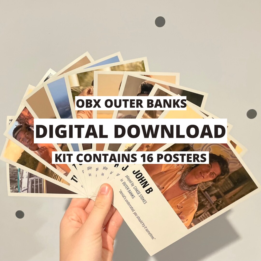 Minimalist Aesthetic Outer Banks OBX Character Poster Print Pack for ...