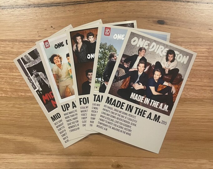 Minimalist One Direction Album Covers Poster Print Pack Set of 5 - Etsy ...