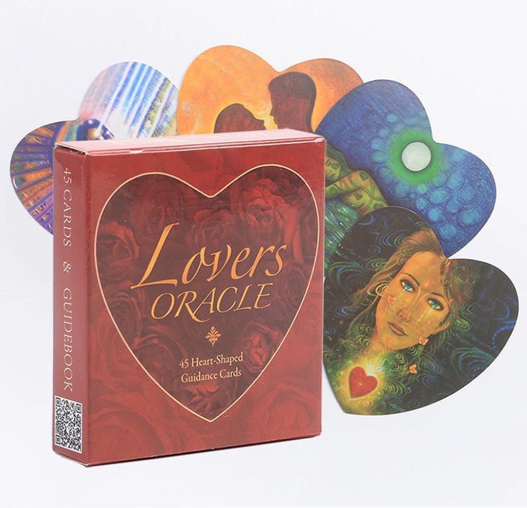 Lovers Oracle Card Deck - 45 Heart-shaped Guidance Cards. - Etsy