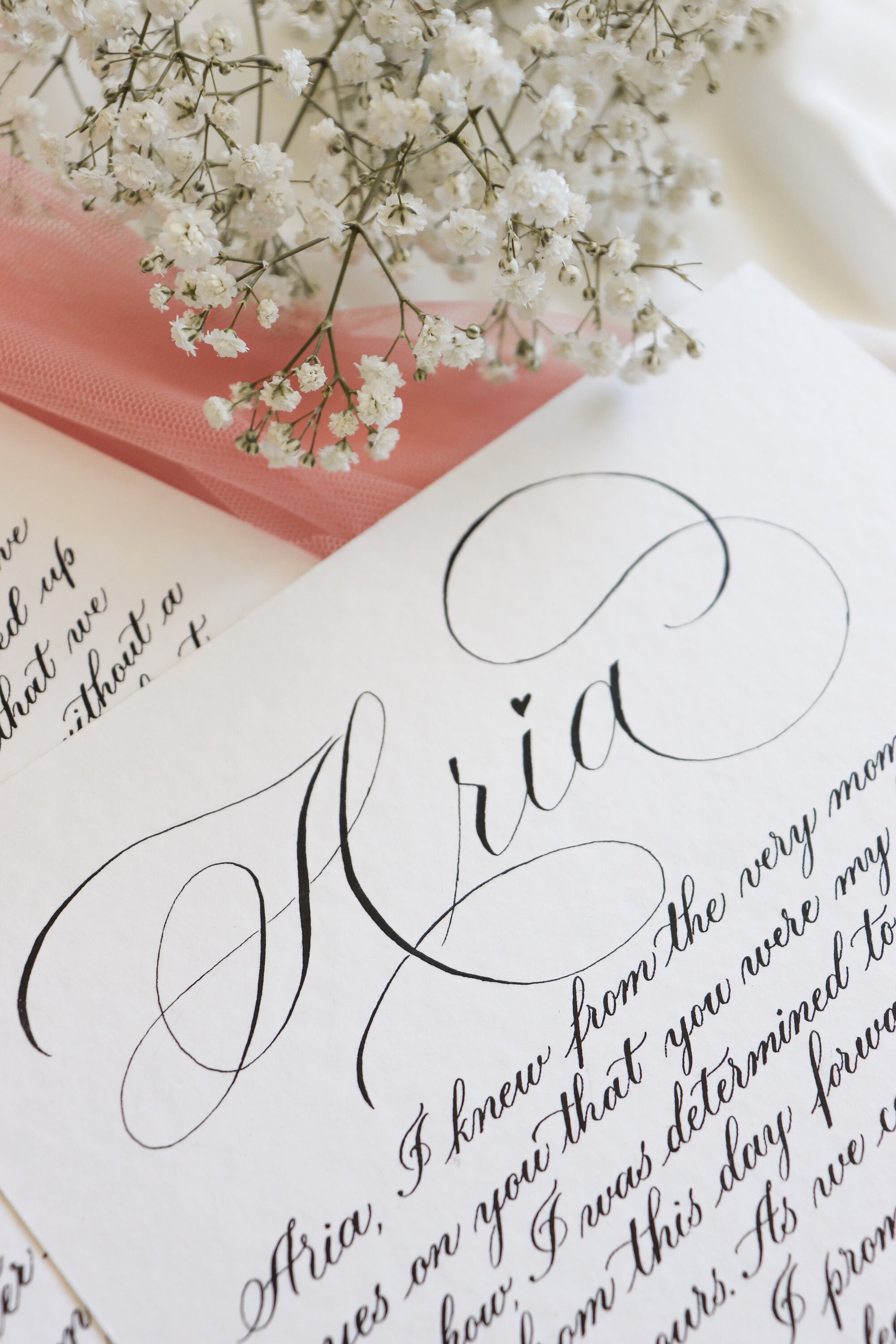 Custom Calligraphy Quote L Wedding Vows L Hand-written Letter L ...