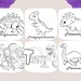 Dinosaur Coloring Book, Coloring Pages for Kids, Prehistoric Coloring ...