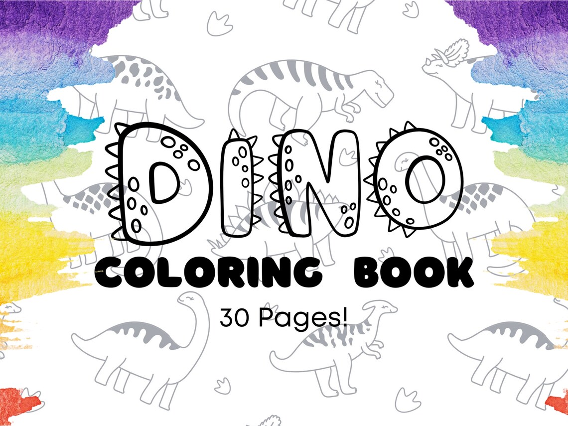 Dinosaur Coloring Book, Coloring Pages for Kids, Prehistoric Coloring ...
