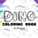 Dinosaur Coloring Book, Coloring Pages for Kids, Prehistoric Coloring ...
