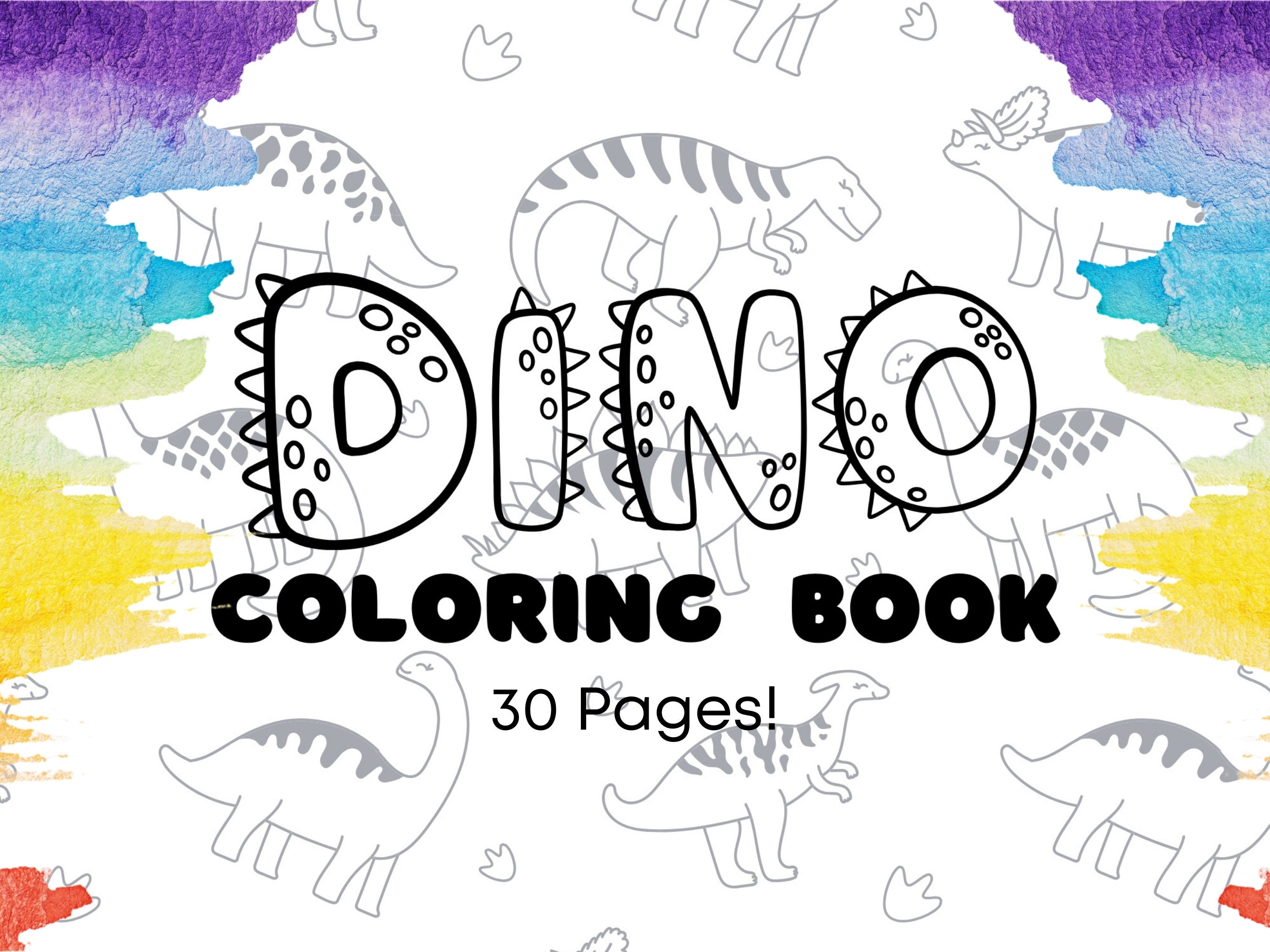 Dinosaur Coloring Book, Coloring Pages for Kids, Prehistoric Coloring ...